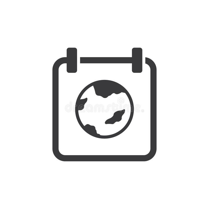 World calendar icon stock vector. Illustration of geography - 341972591