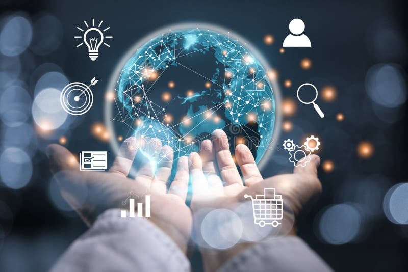 A World that Can Be Communicated in the Blink of an Eye Stock Photo ...