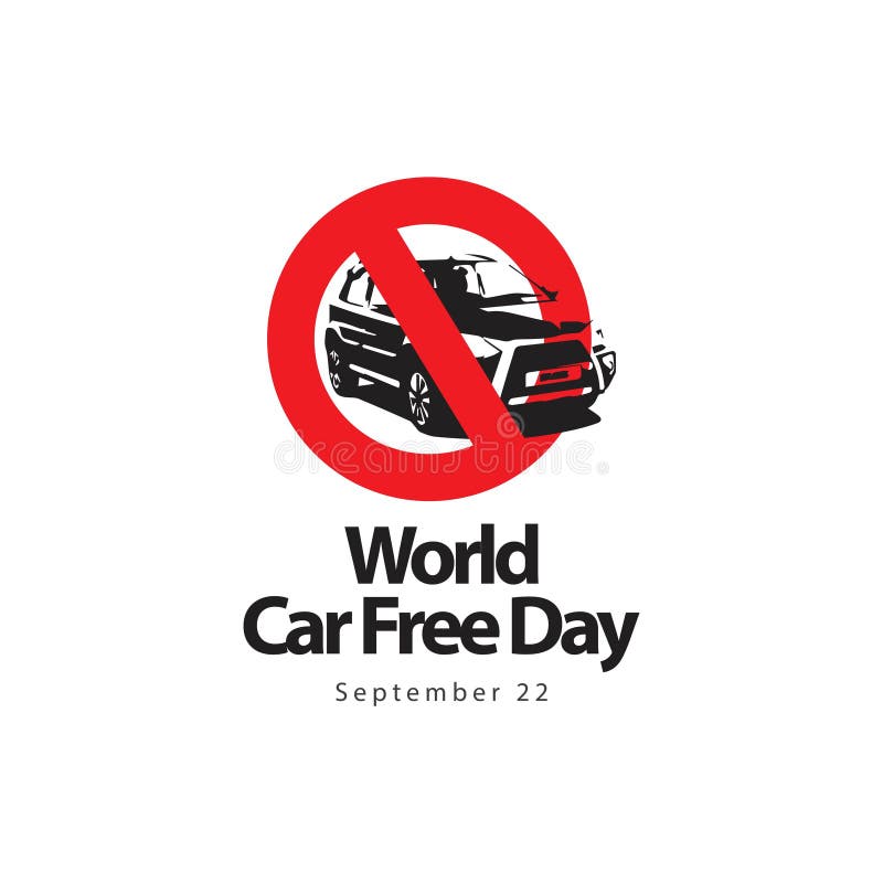 World Car Free Day Logo Vector Template Design Illustration Stock ...