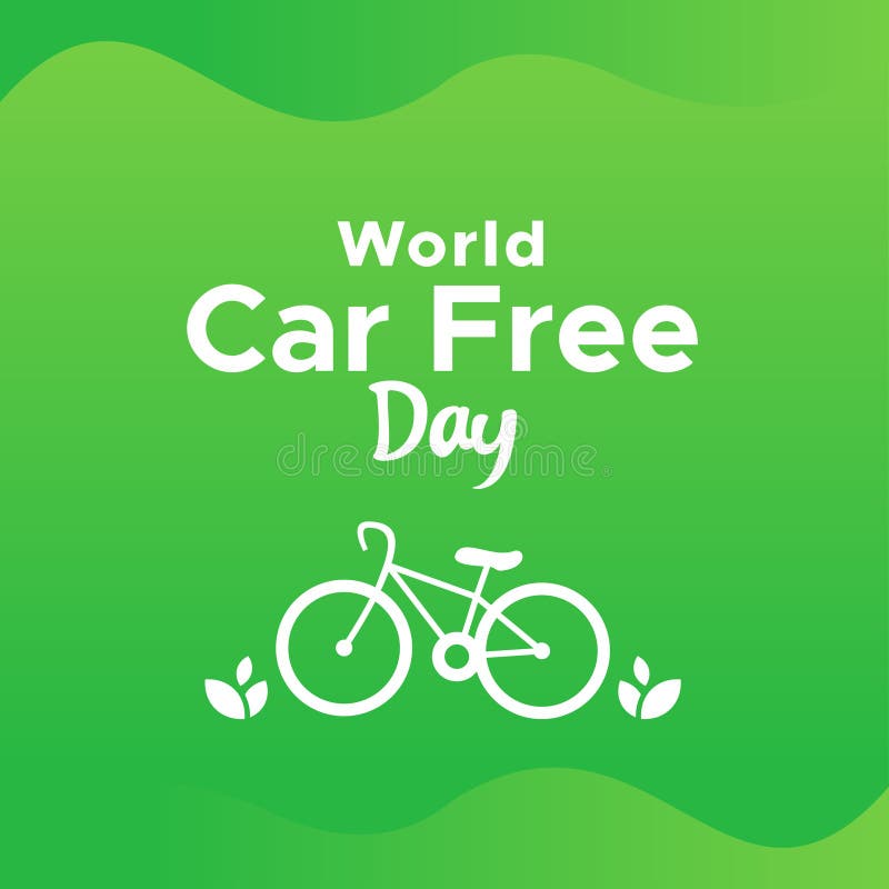 World Car Free Day Vector Design Illustration Stock Vector ...