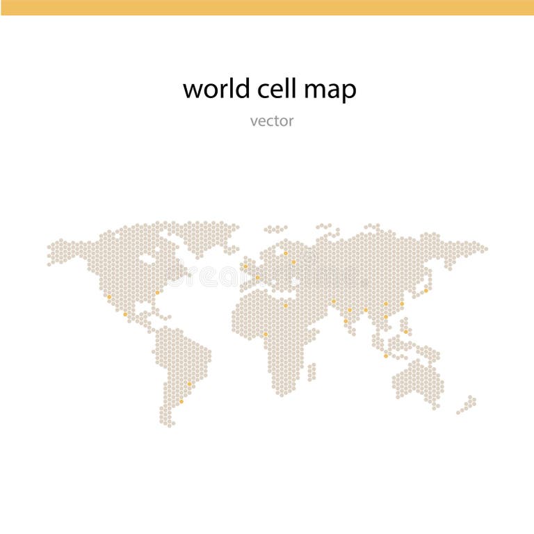World Cell Map Vector Illustration Stock Vector - Illustration of ...