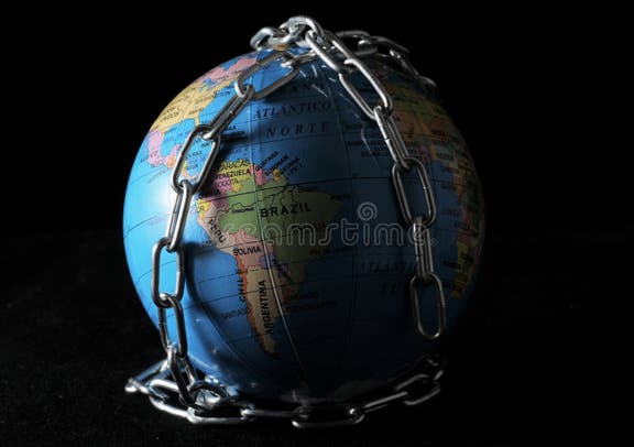World in chains stock photo. Image of economic, geography - 47920258