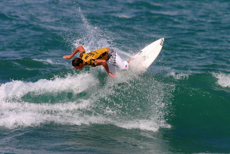 Surfer Andy Irons Surfing at Backdoor Hawaii Editorial Photo - Image of ...