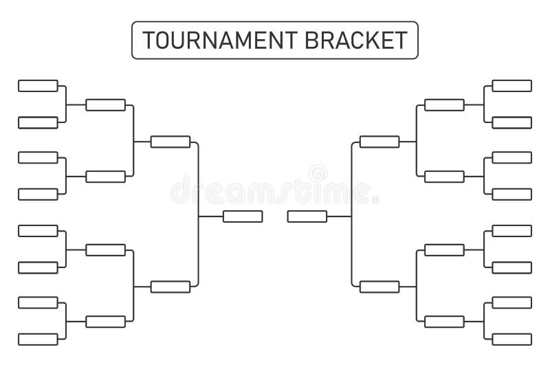 Tournament Bracket. Empty Tourney Infographics Template Stock Vector ...