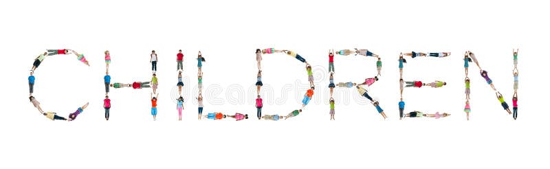 World Children Alphabet Word Children Stock Photo - Image of colour ...