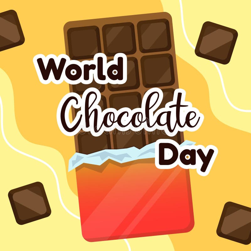 World Chocolate Day Design Template. Chocolate Blocks. Post with ...