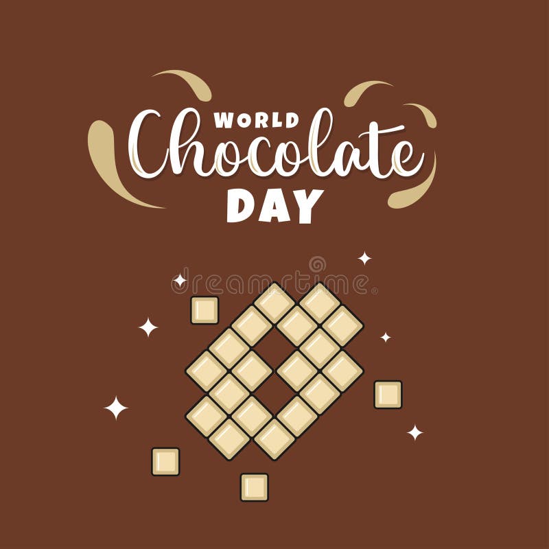 World Chocolate Day Groovy Vector Design Stock Vector - Illustration of ...
