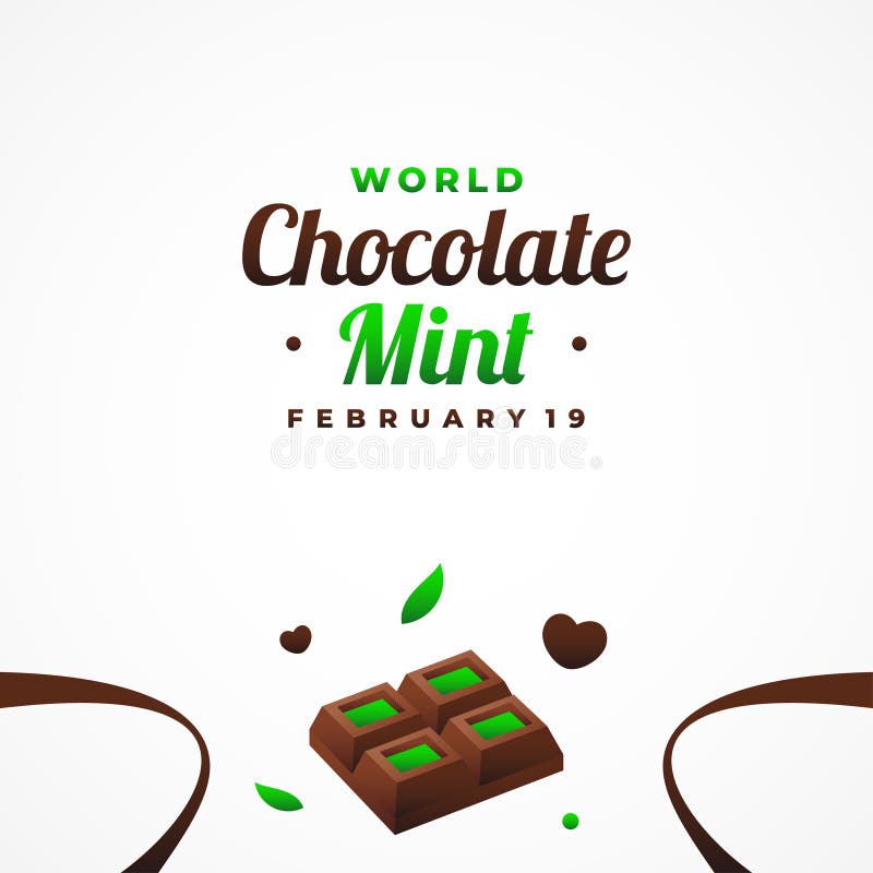 World Chocolate Mint Day Vector Design Template Background Stock Vector ...