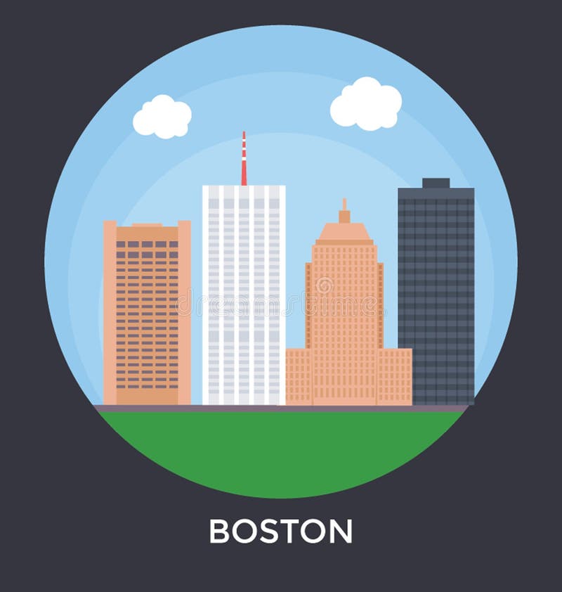 Massachusetts, Boston.City Skyline Stock Vector - Illustration of city ...