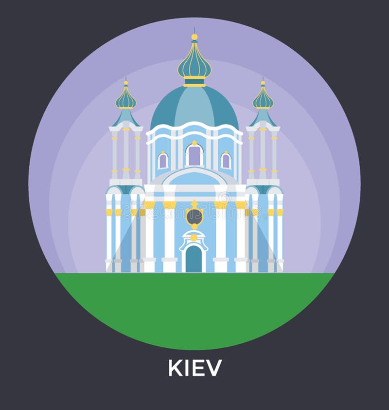 Kiev Ukraine Vector Icon stock illustration. Illustration of descent ...