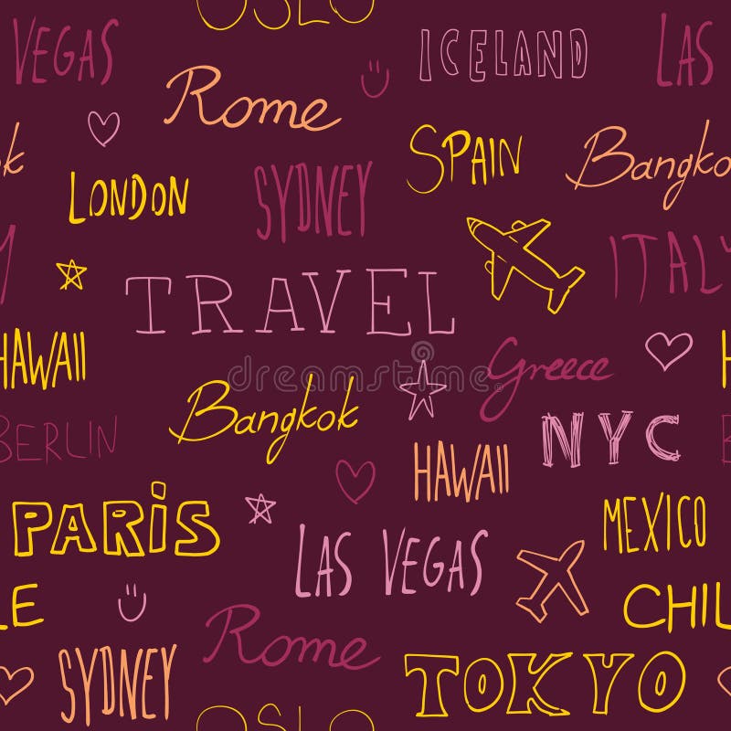 World Cities Seamless Vector Pattern Stock Illustrations – 111 World ...