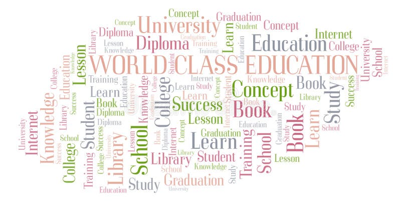World Class Education Word Cloud. Stock Illustration - Illustration of ...