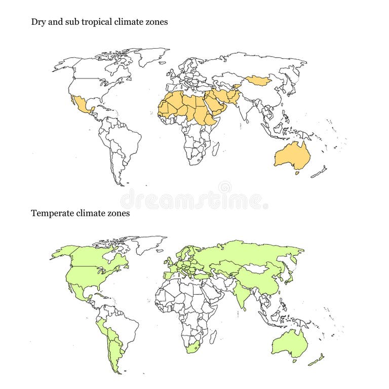 Vector Map World Climate Zones Stock Illustrations – 49 Vector Map ...