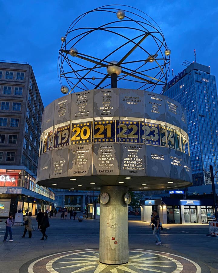 The World Clock, Alexanderplatz, Berlin, Germany Editorial Photography ...