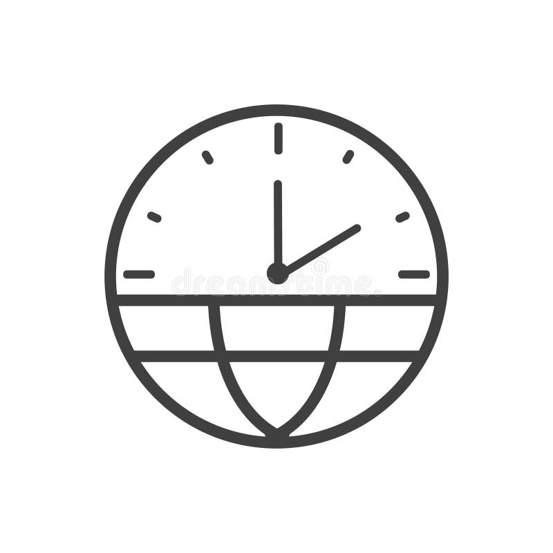 World Clock Icon. Vector Illustration Decorative Design Stock Vector ...