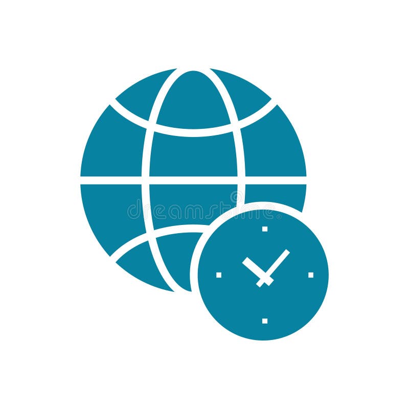 World Clock Icon. Vector Illustration Decorative Design Stock Vector ...