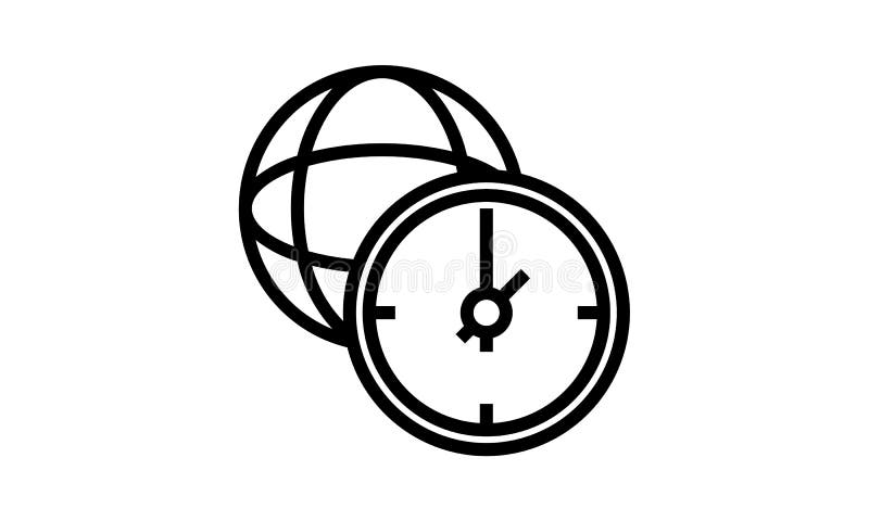 World Clock Icon. Vector Illustration Decorative Design Stock Vector ...