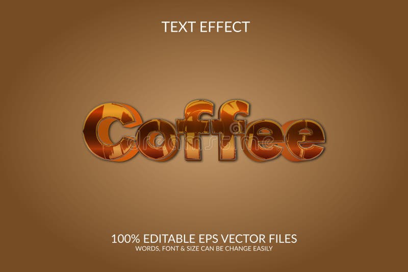 Coffee Shop Vector Eps 3d Text Effect Illustration Design. Stock Illustration - Illustration of ...