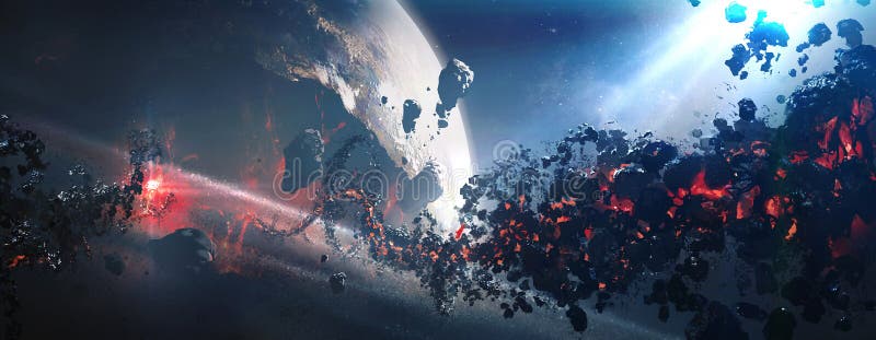 World Collapse, Doomsday Scene. Stock Illustration - Illustration of ...