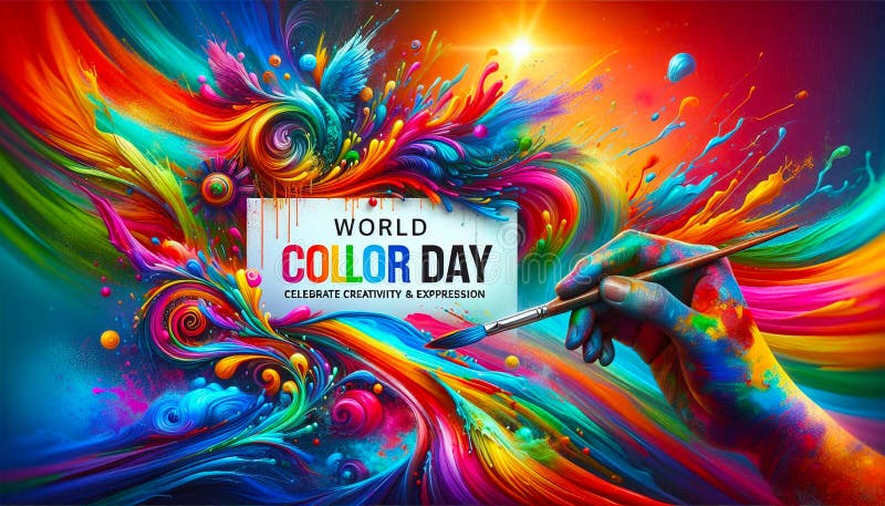 World Color Day Celebration – Vibrant Artistic Expression Stock ...