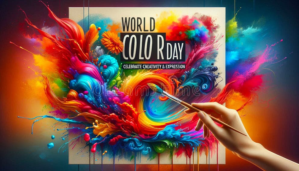 World Color Day Celebration – Vibrant Artistic Expression Stock ...