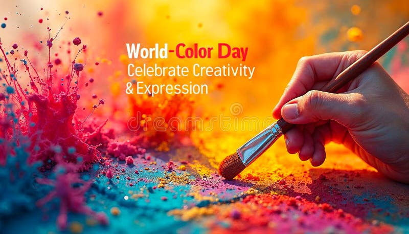 World Color Day Celebration – Vibrant Artistic Expression Stock ...