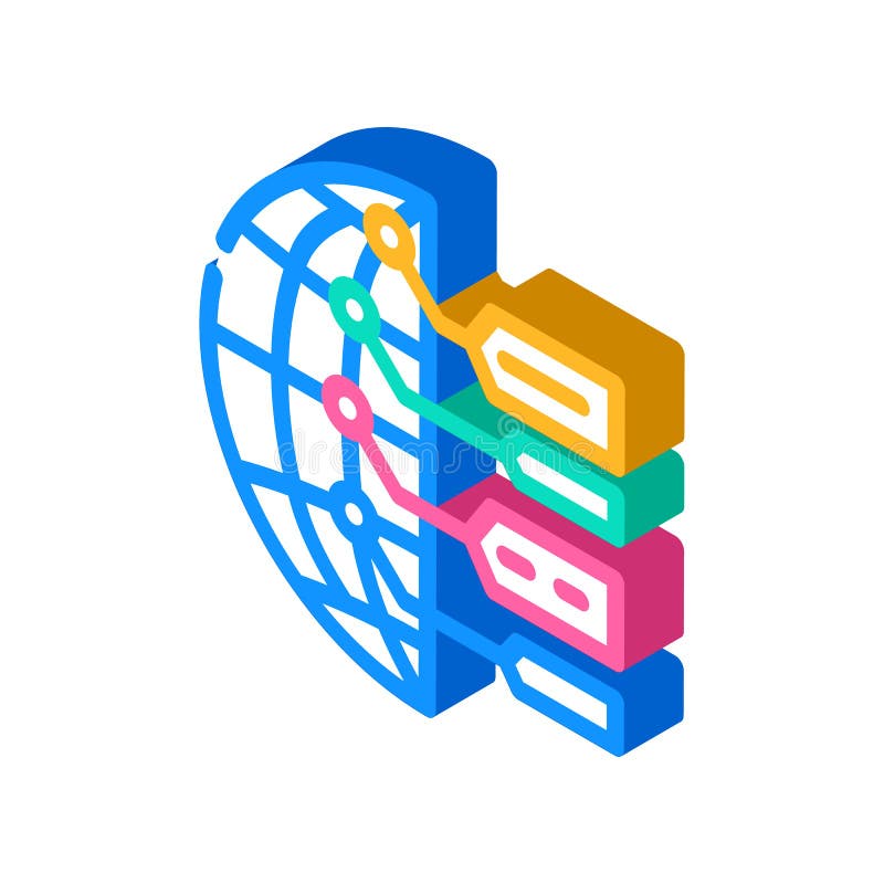 World Communication Isometric Icon Vector Illustration Stock Vector ...