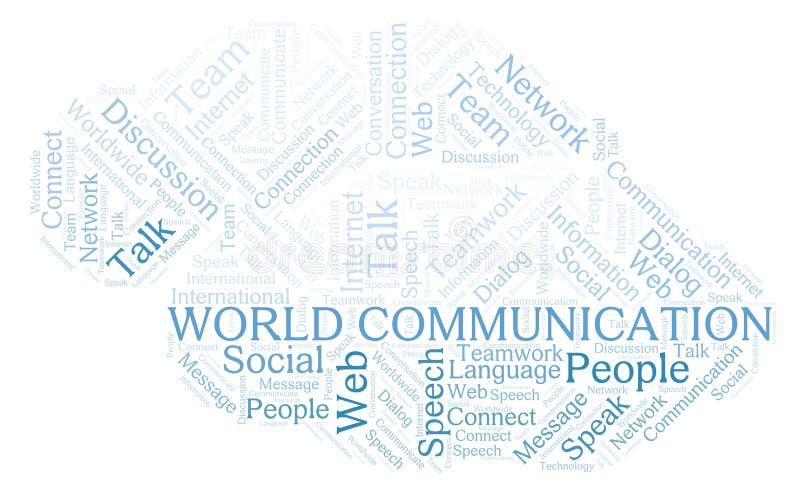 World Communication Word Cloud Stock Illustration - Illustration of ...