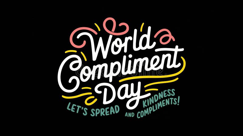 World Compliment Day Vector - Perfect for Greeting Cards Stock ...