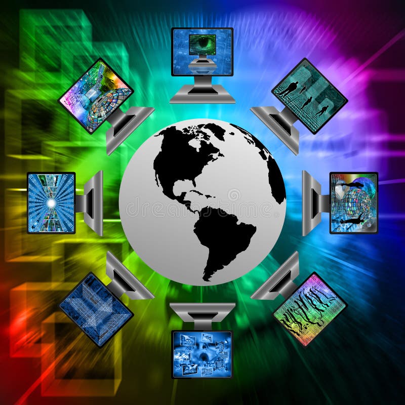 World of computers stock illustration. Illustration of world - 4966047