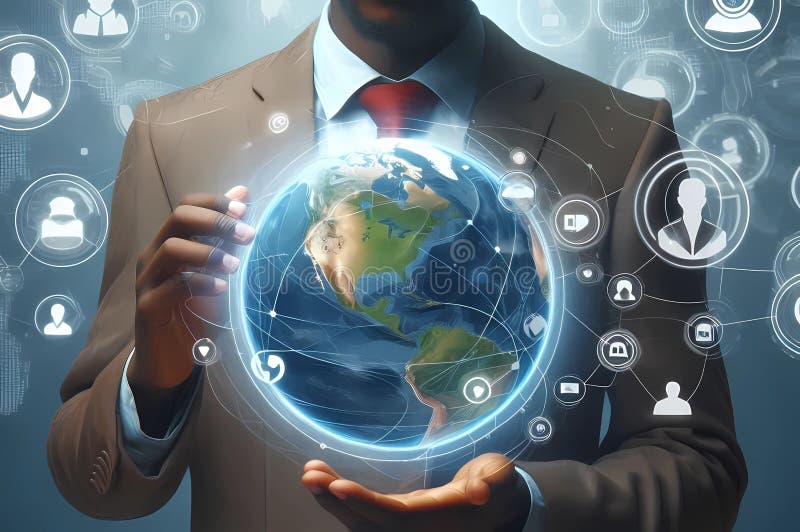 Global Connectivity and Digital Network. Stock Illustration ...