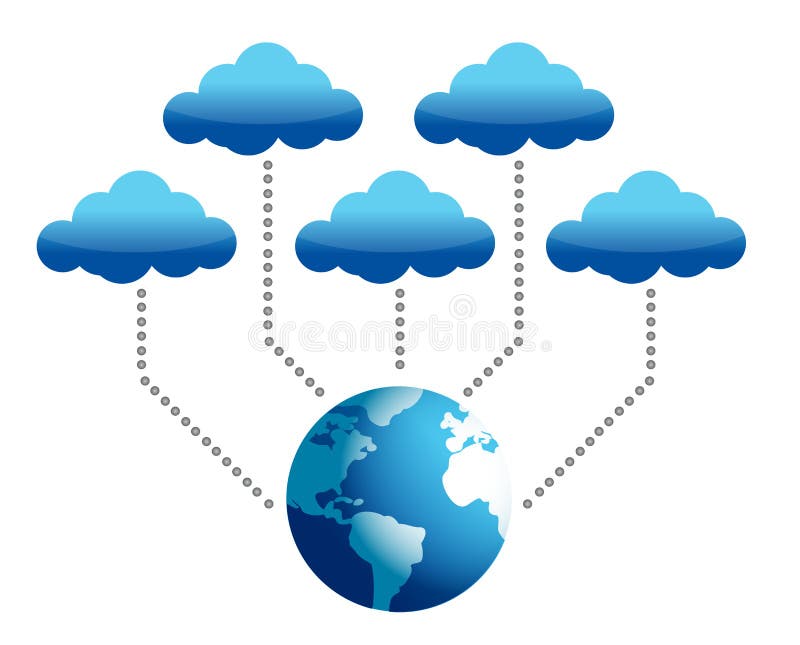 Cloud Computing Technology Word Tags Stock Illustration - Illustration ...