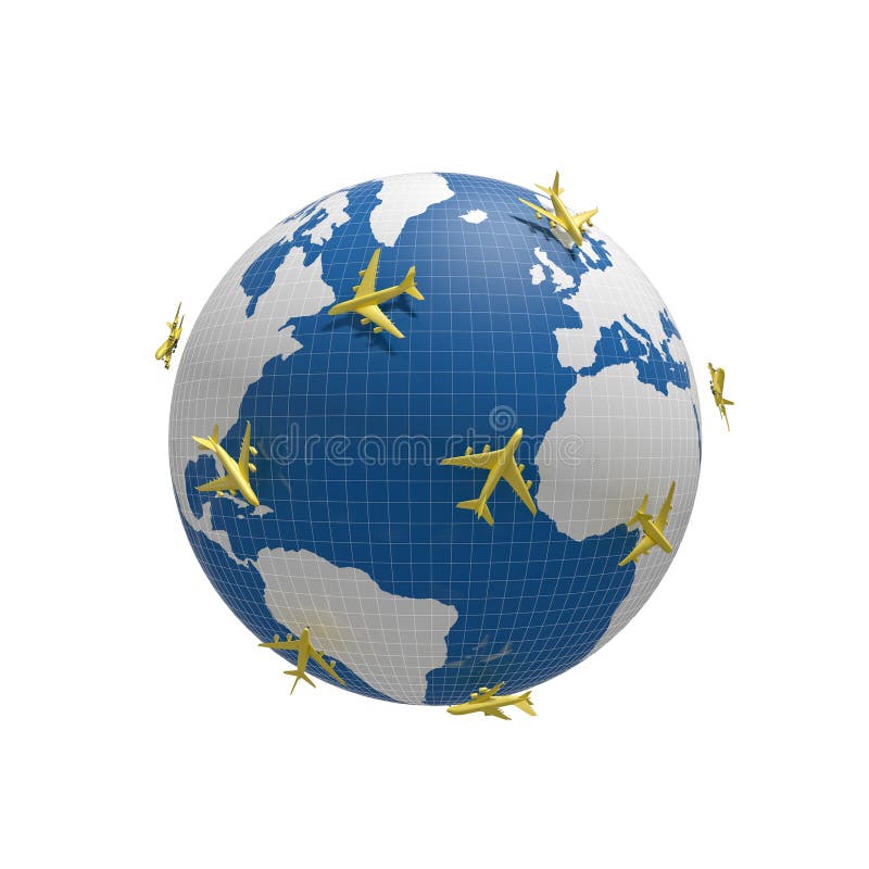 World connection render stock illustration. Illustration of travel ...