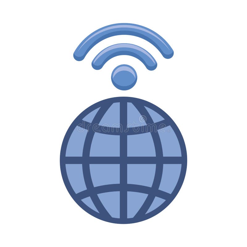 World Connection Wifi Internet Signal Stock Vector - Illustration of ...