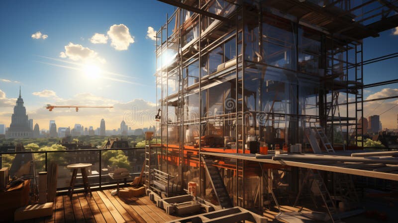 World of Construction High Building, Where Cranes Soar and Workers Toil ...