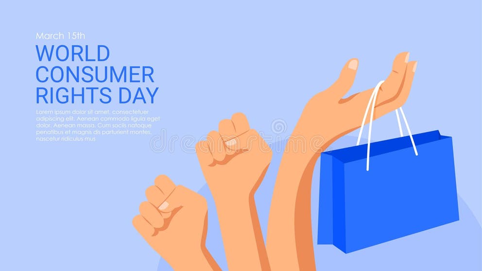 World Consumer Rights Day Banner Template Vector Stock Illustration ...