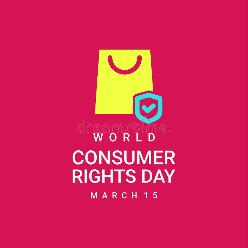 World Consumer Rights Day Poster Template Stock Vector - Illustration ...