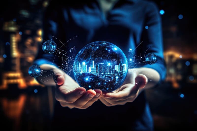 World of Contactless Technologies. Generative AI Stock Illustration ...