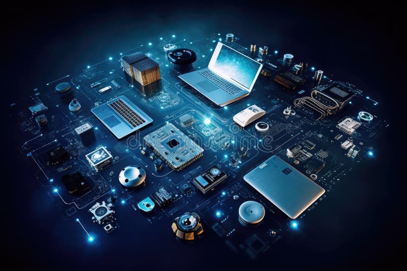 World of Contactless Technologies. Generative AI Stock Illustration ...