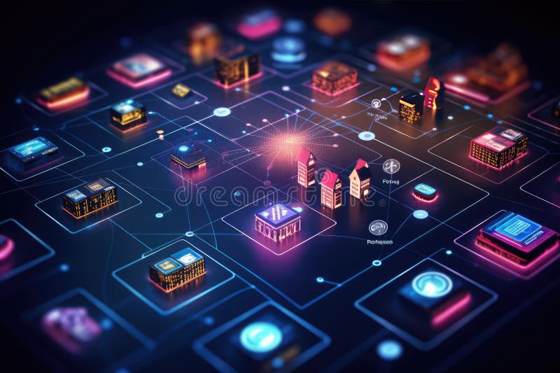 World of Contactless Technologies. Generative AI Stock Illustration ...