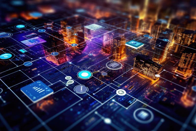 World of Contactless Technologies. Generative AI Stock Illustration ...