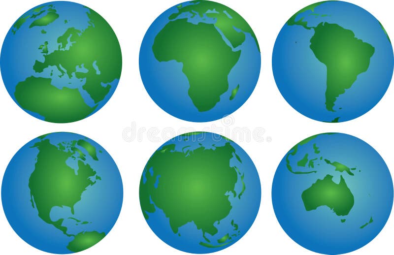World continents stock vector. Illustration of europe - 78634650