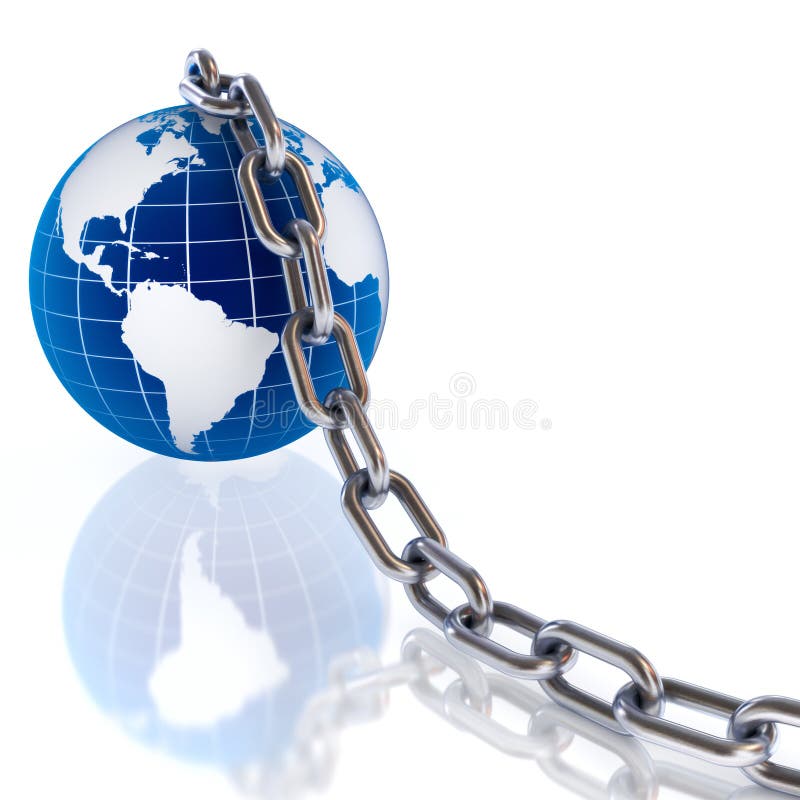 World control concept stock illustration. Illustration of chain - 13494770