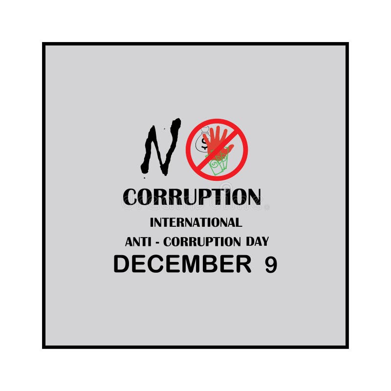 World corruption day stock vector. Illustration of stop - 168260522
