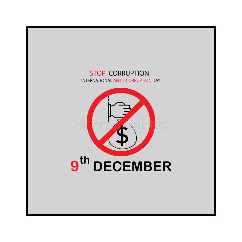 World corruption day stock vector. Illustration of white - 168260597