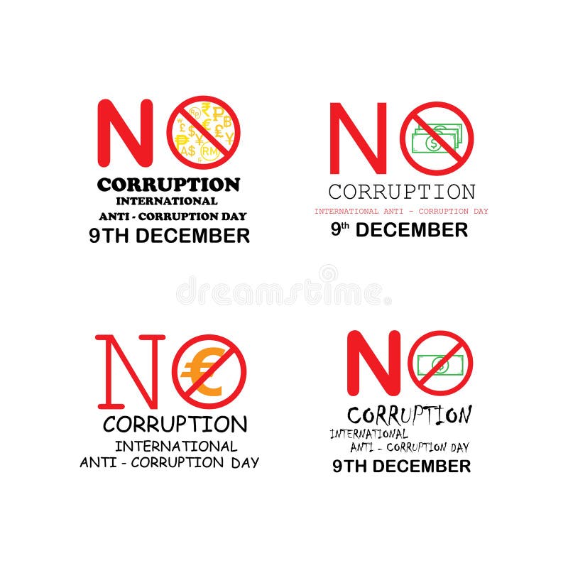 World corruption day stock vector. Illustration of abstract - 188104547