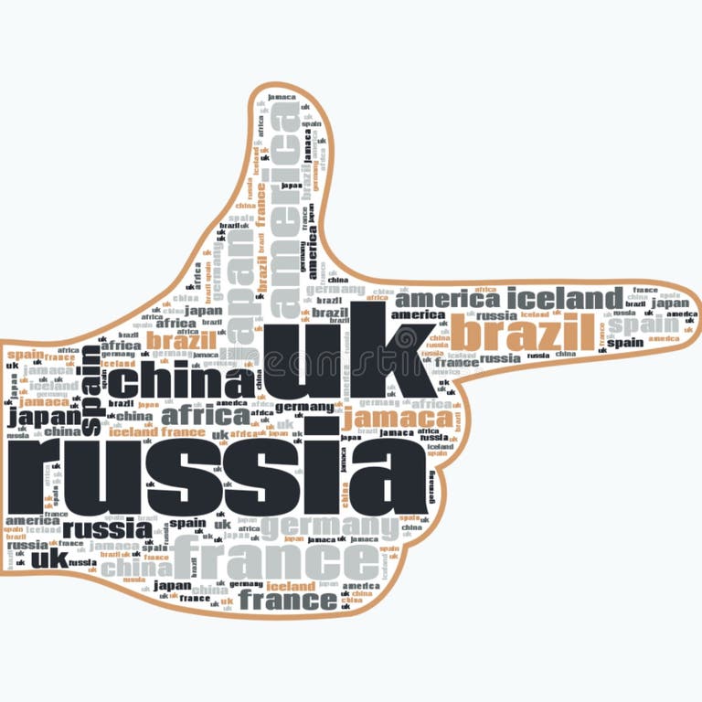 World Countries Text Educational Background Stock Illustration ...