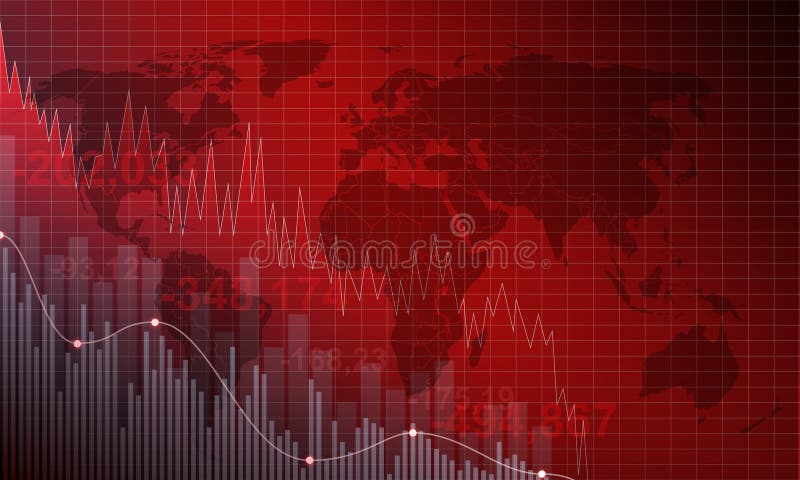 Declining World Economy and Business Decline or Economic Fall Stock Vector - Illustration of ...