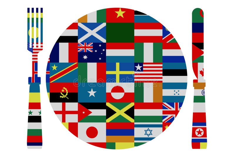 International cuisine stock illustration. Illustration of italian ...