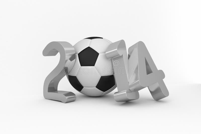 World Cup 2014 with Black and White Ball Stock Illustration ...